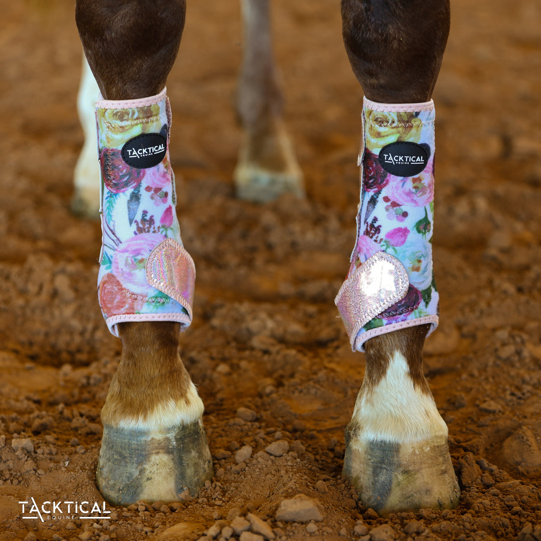 WILDFLOWER WITH SPARKLE VELCRO SPLINT BOOT (PAIR) – Tacktical
