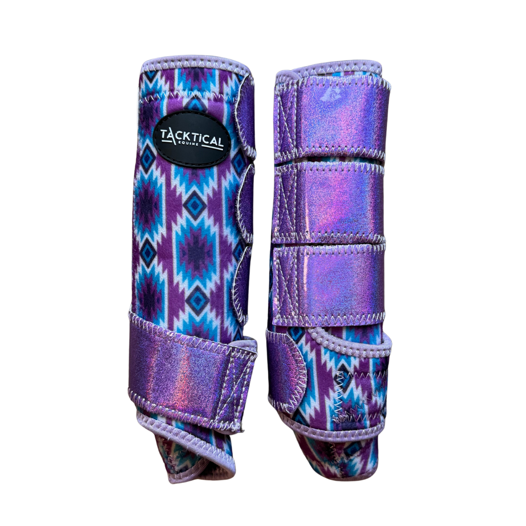 PURPLE CASSIDY WITH SPARKLE VELCRO SPLINT BOOTS (PAIR) – Tacktical
